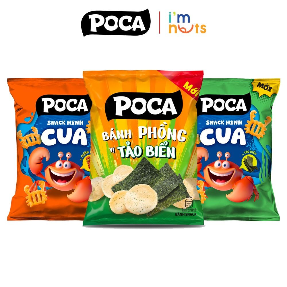 Snack Poca đủ vị giòn rụm gói nhỏ và gói lớn – Bánh kẹo Ăn vặt ImNuts