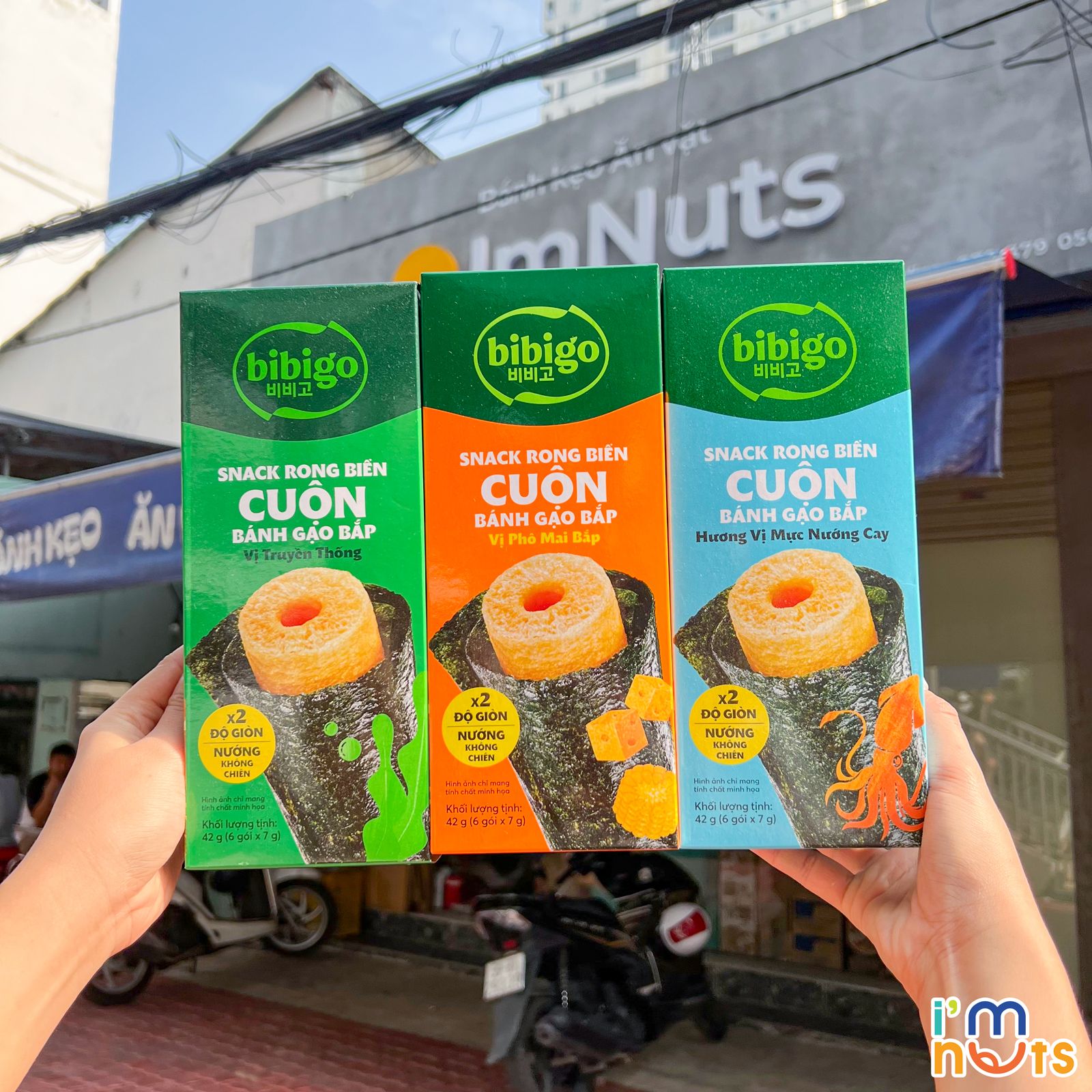 Snack Rong Biển Cuộn Bánh Gạo Bắp Bibigo Hàn Quốc Đủ Vị – Bánh kẹo Ăn ...