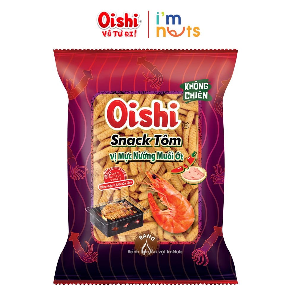 Snack bim bim Oishi đủ vị gói lớn 68g – Bánh kẹo Ăn vặt ImNuts