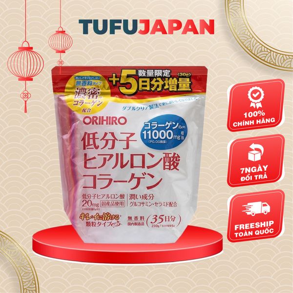 Bột Collagen Hyaluronic Acid Orihiro 11000mg (Hồng) 210g – Công ty TNHH ...