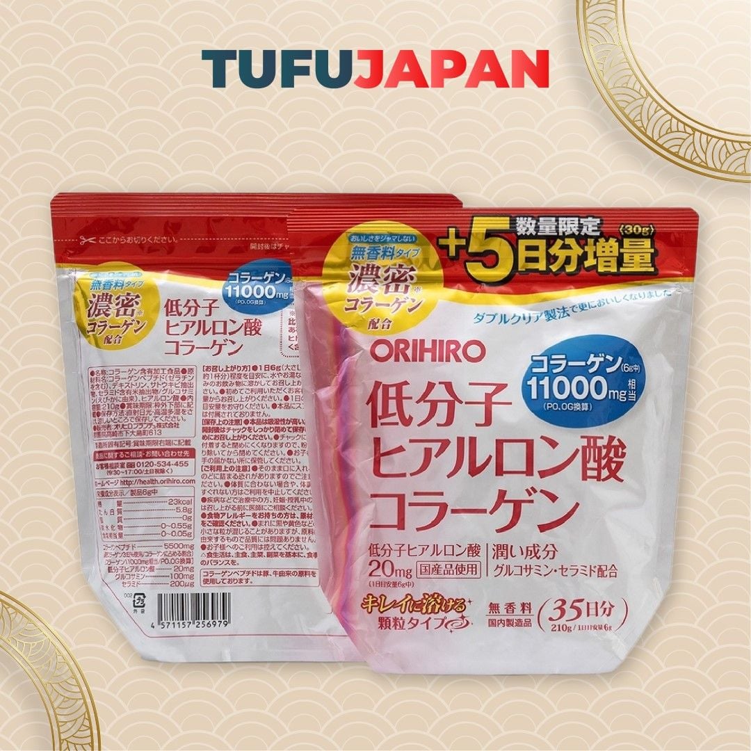 Bột Collagen Hyaluronic Acid Orihiro 11000mg (Hồng) 210g – Công ty TNHH ...