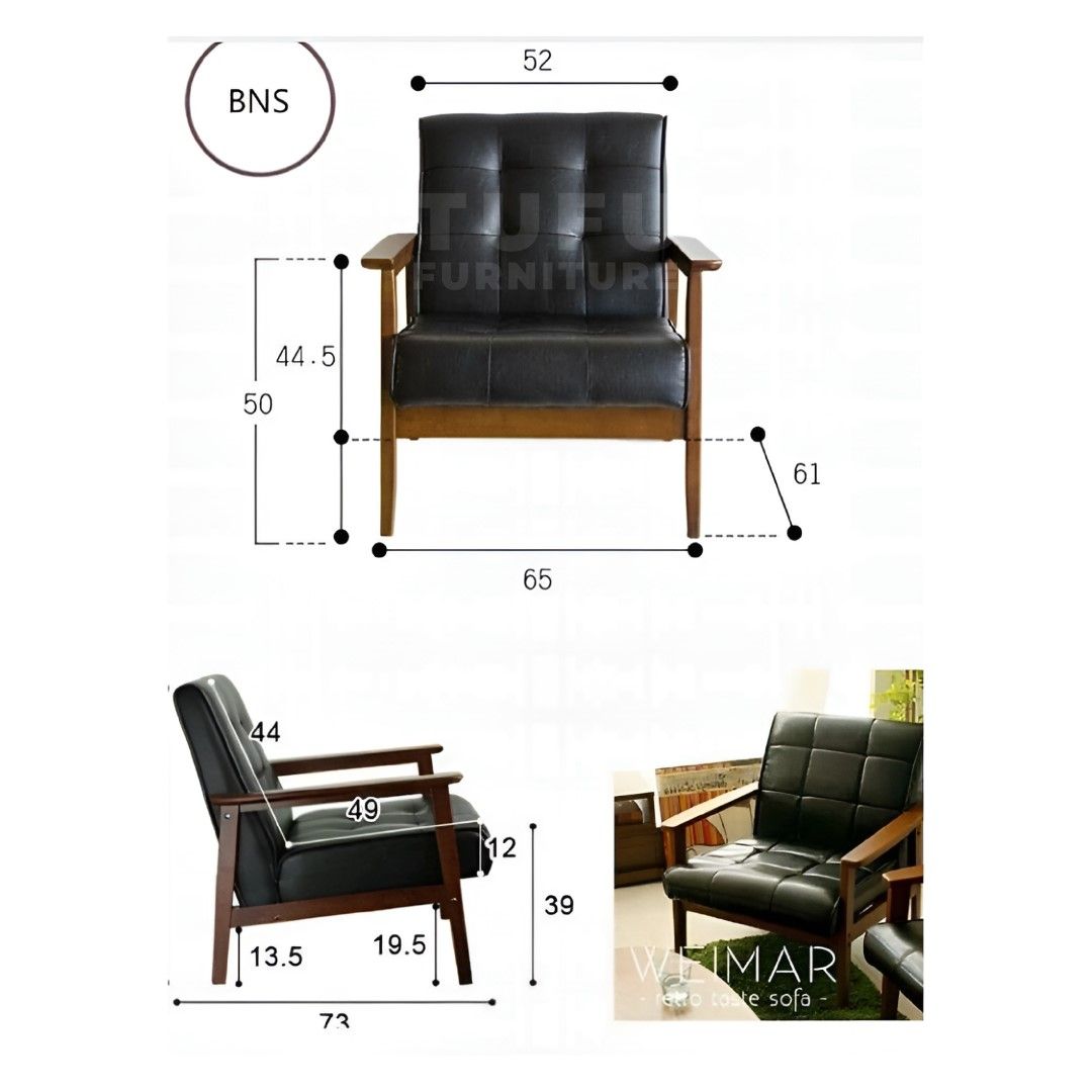 SOFA Cổ Điển - 8039 1P - Đen – PHUONGTOPPER.COM