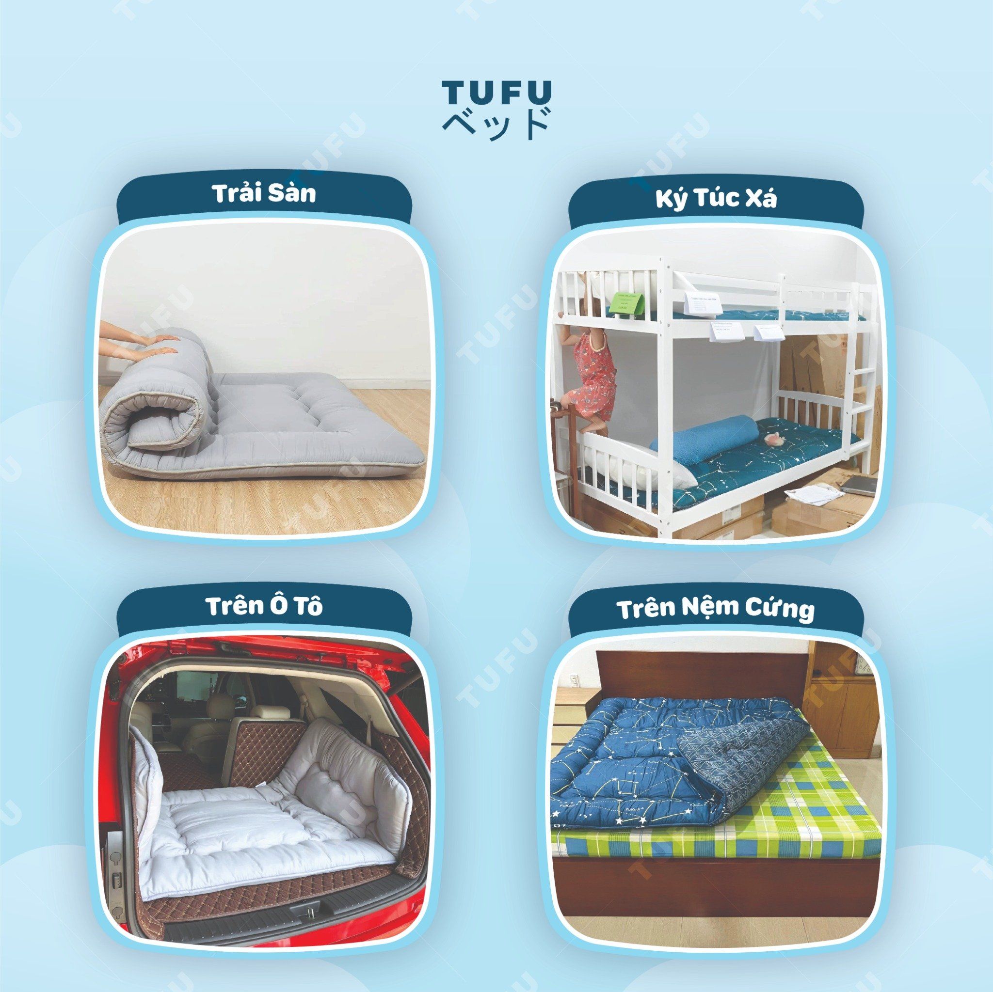 Nệm Futon Bông Gòn Kiểu Nhật, TUFU FUTON Classic Japanese Style – Công ...