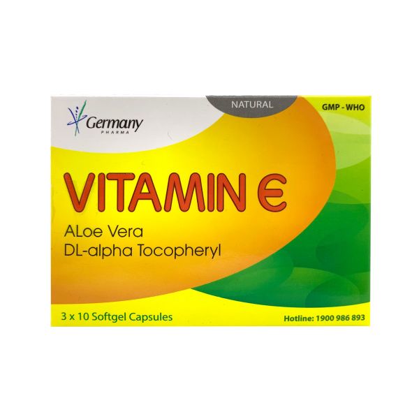 Viên uống bổ sung VITAMIN E Germany PHARMA ngăn ngừa lão hóa da