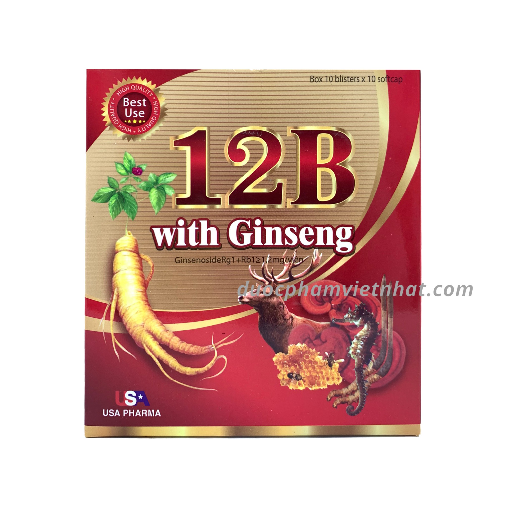 Viên bổ sung vitamin và nhân sâm 12B WITH GINSENG bồi bổ sức khỏe
