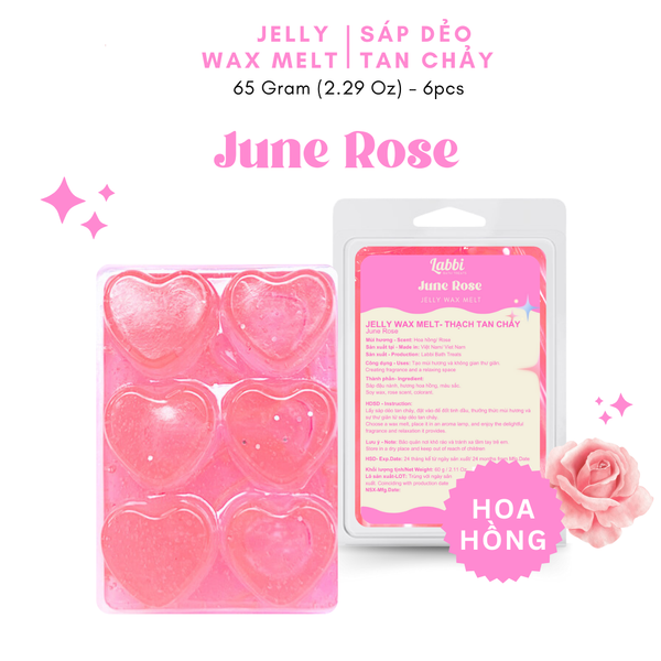 Sáp dẻo tan chảy JUNE ROSE hương hoa hồng [LABBI] Jelly Wax Melts ...