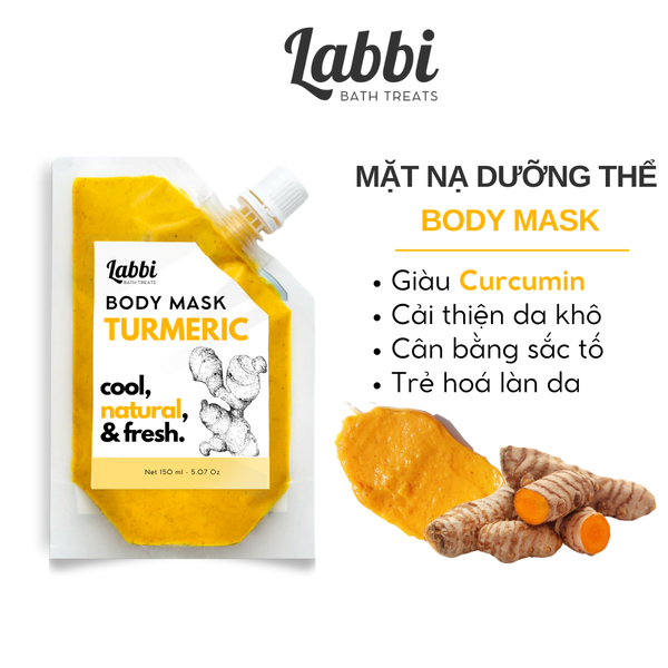 Mặt nạ dưỡng thể Nghệ - TURMERIC BODY MASK - Labbi Bath Treats