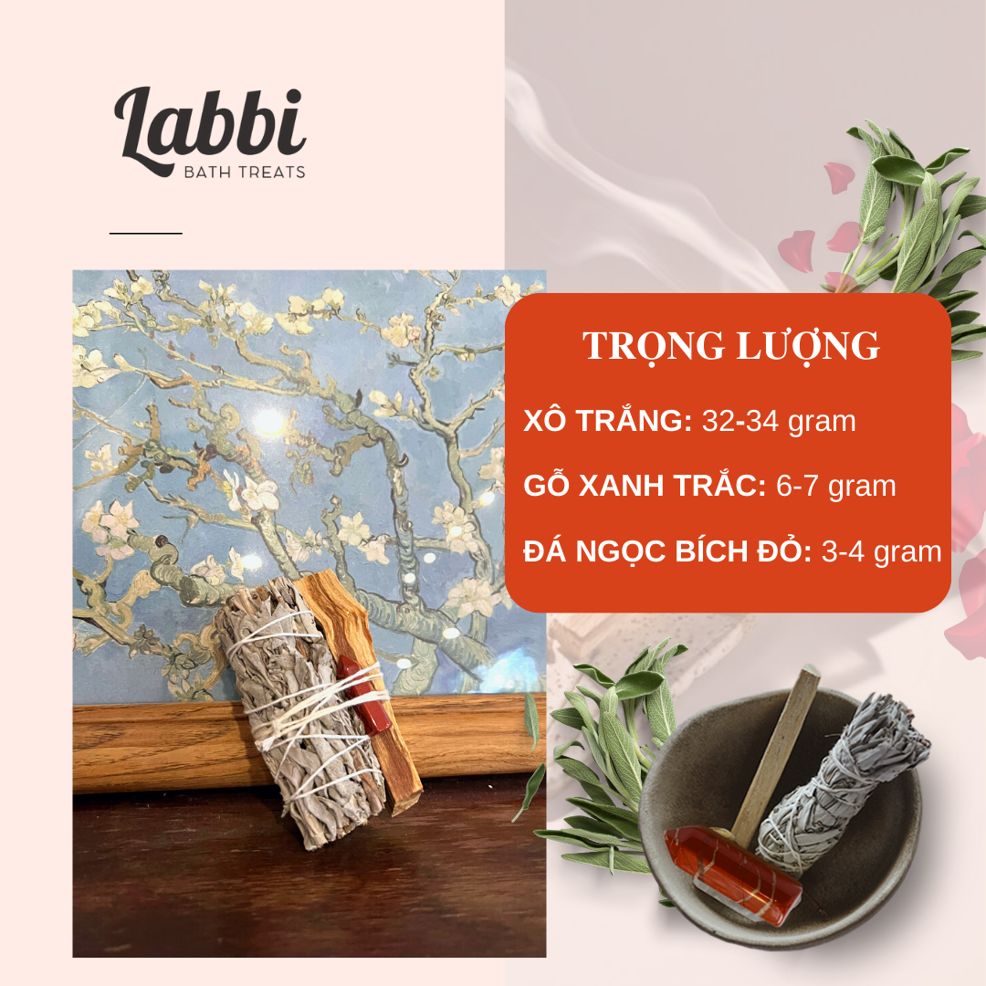 [Labbi] Combo xông nhà sức khoẻ dồi dào [ĐÁ NGỌC BÍCH ĐỎ] – Labbi Bath Treats