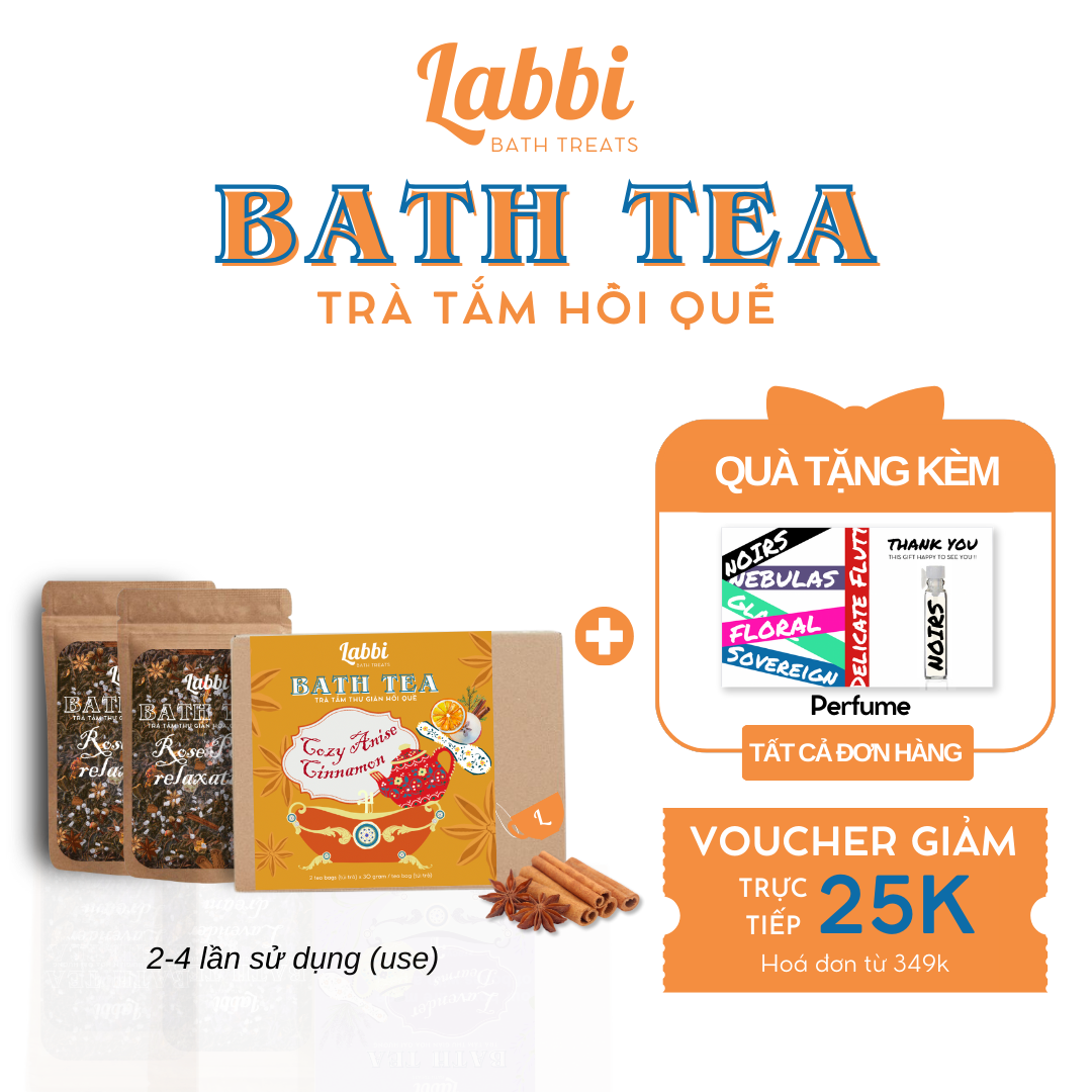 Trà tắm hoa hồi quế COZY ANISE CINNAMON [Labbi] Bath tea – Labbi Bath Treats