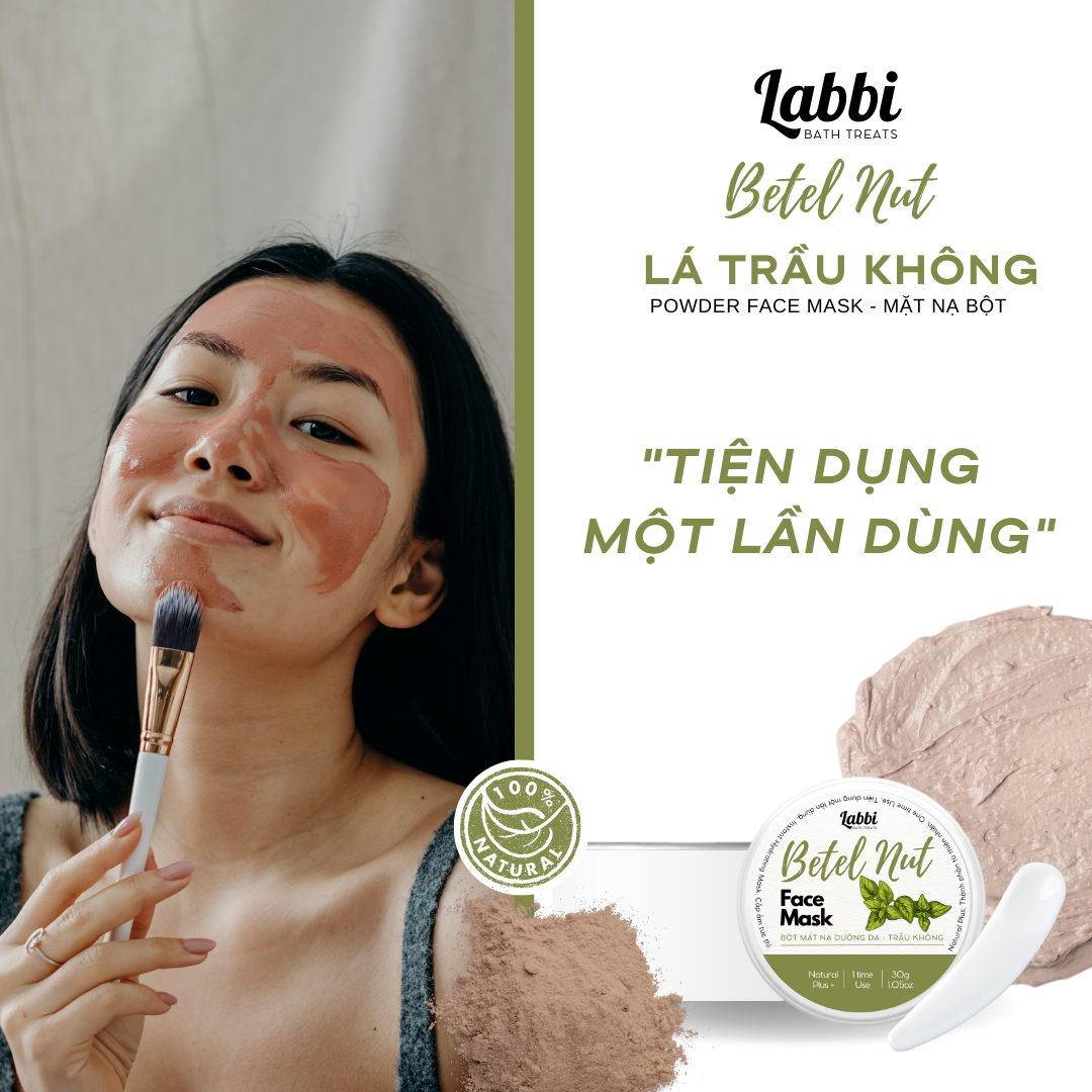 Mặt nạ dưỡng sáng da TRẦU KHÔNG - BETEL NUT [Labbi] Bột thiên nhiên dư ...