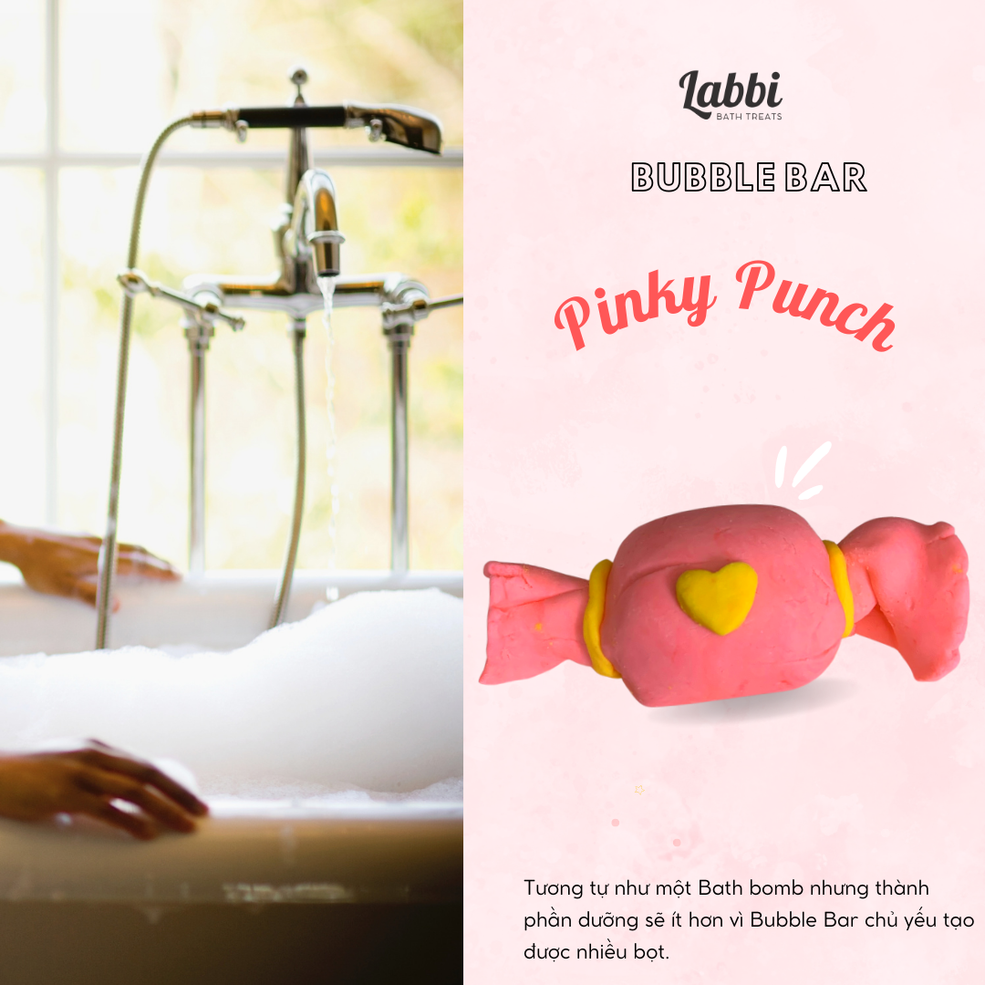 PINKY PUNCH [Labbi] Bubble Bar / Bánh tạo bọt bồn tắm – Labbi Bath Treats