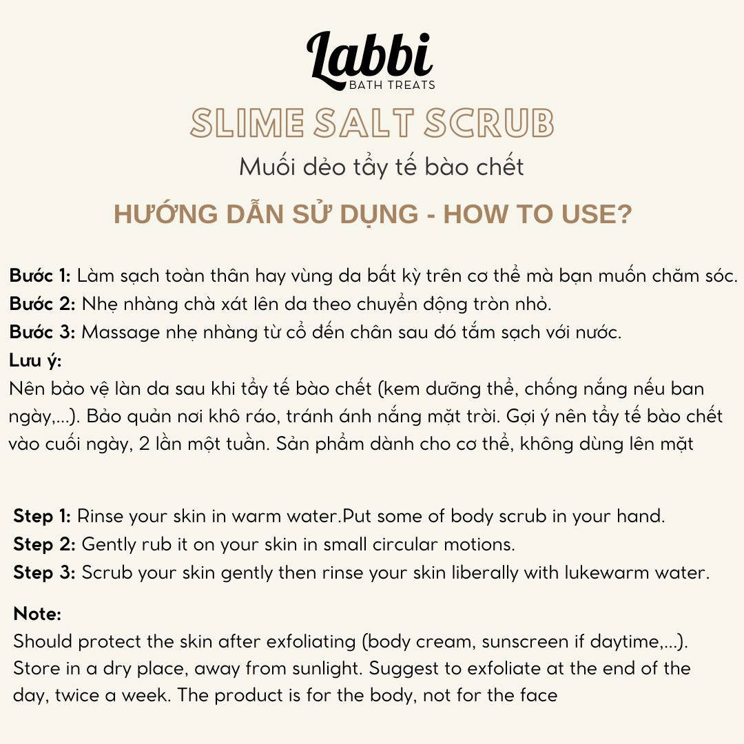 COCONUT MILK [Labbi] Slime salt scrub / Muối dẻo tẩy tế bào chết / Bod ...