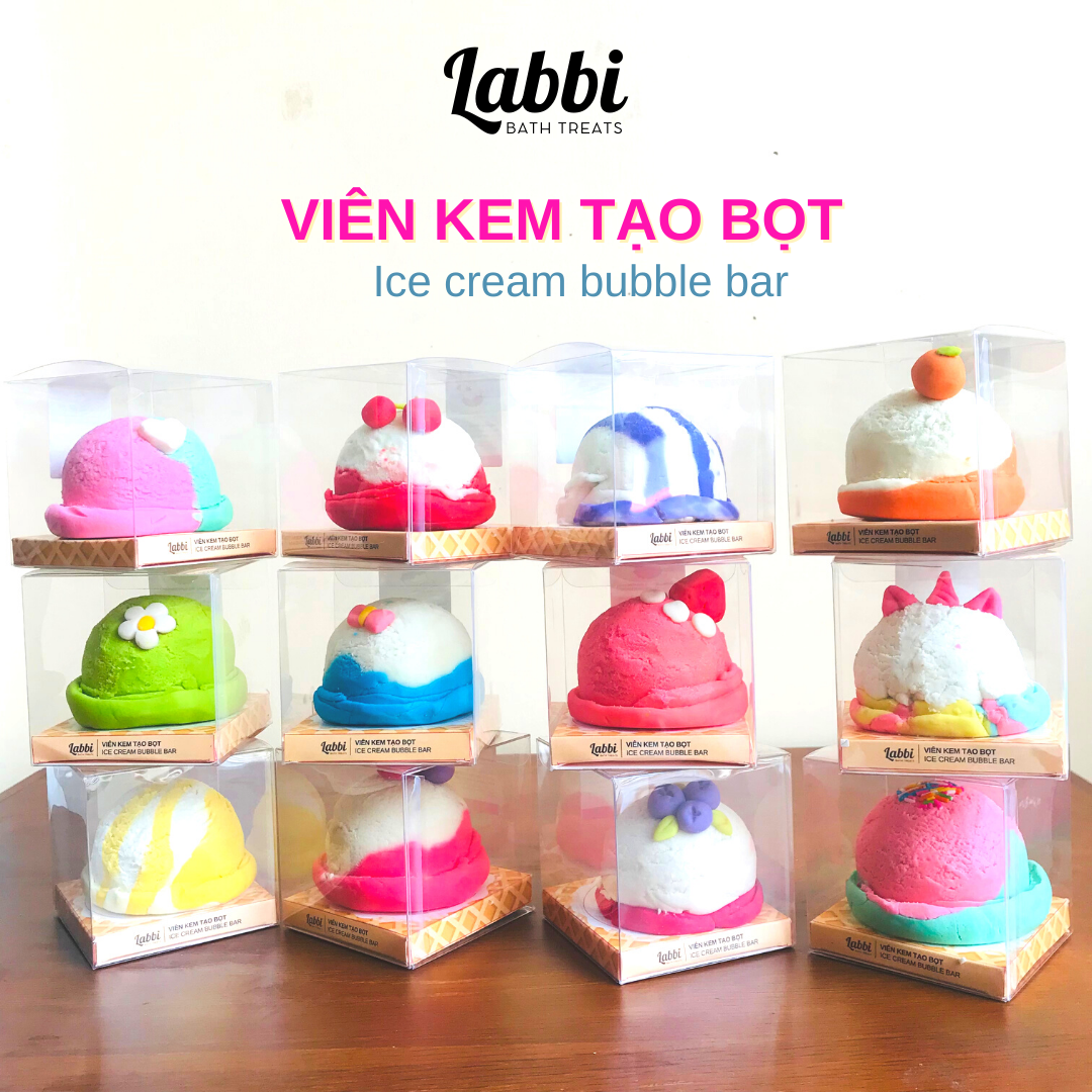 BOO BOO BUBBLE [Labbi] Ice Cream Bubble Bar / Viên kem tạo bọt bồn tắm ...