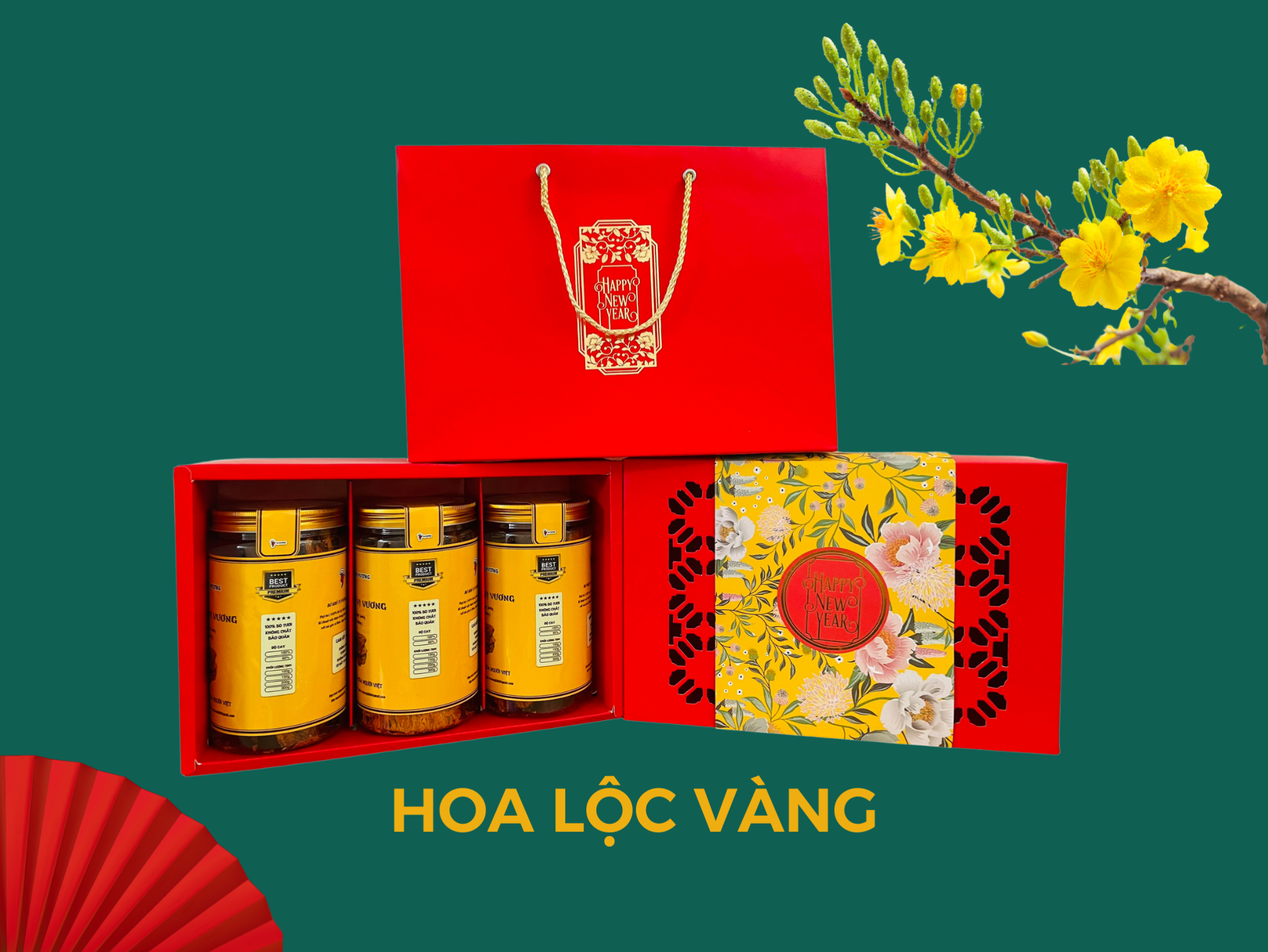Túi Ivory đỏ 3 lọ (hũ) 200g BÒ MIẾNG (Có Hộp chia ngăn bên trong) – Vị ...