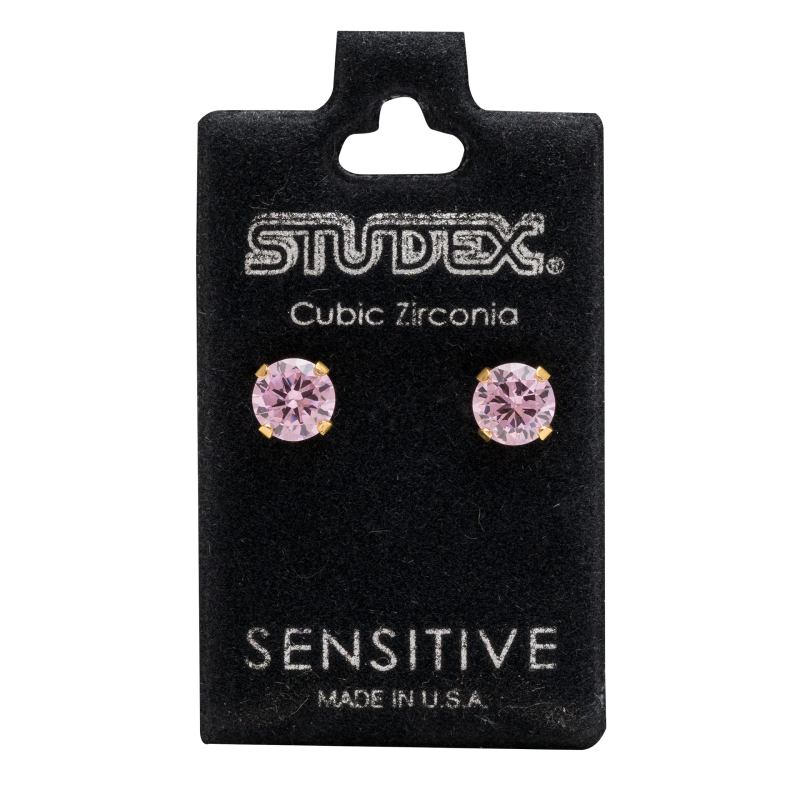 NỤ ĐÁ HỒNG CZ 6MMV- STUDEX - CHO DA NHẠY CẢM (giá 700k) – Bấm Lỗ Tai Phụng Thủy