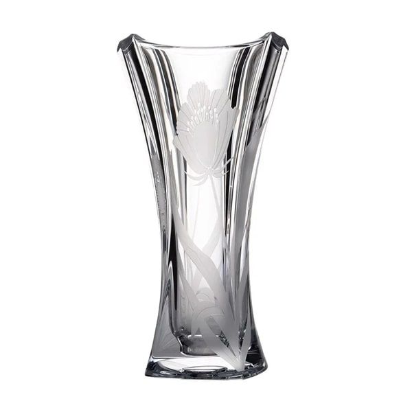 Bình hoa Crystalite Bohemia - Tulip mài hoa BH114 35cm