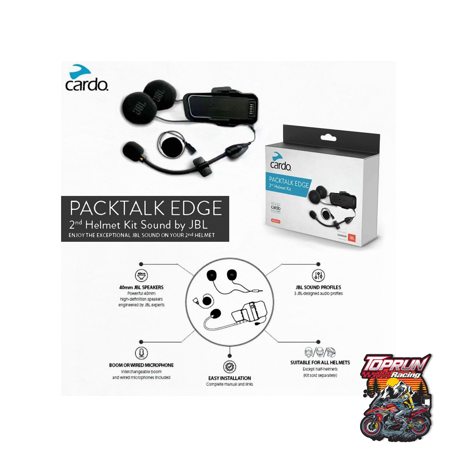 Đế Cardo Edge cho nón bảo hiểm - Helmet 2nd Edge kit – toprunracing