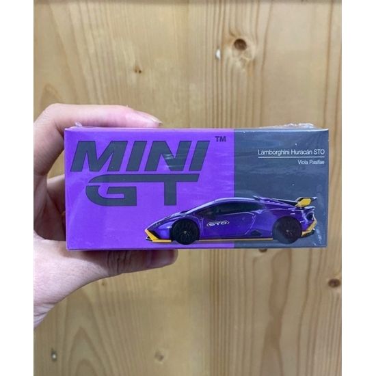Xe mô hình MINI GT 1/64 Lamborghini Huracan STO Viola Pacifae (Left Ha ...