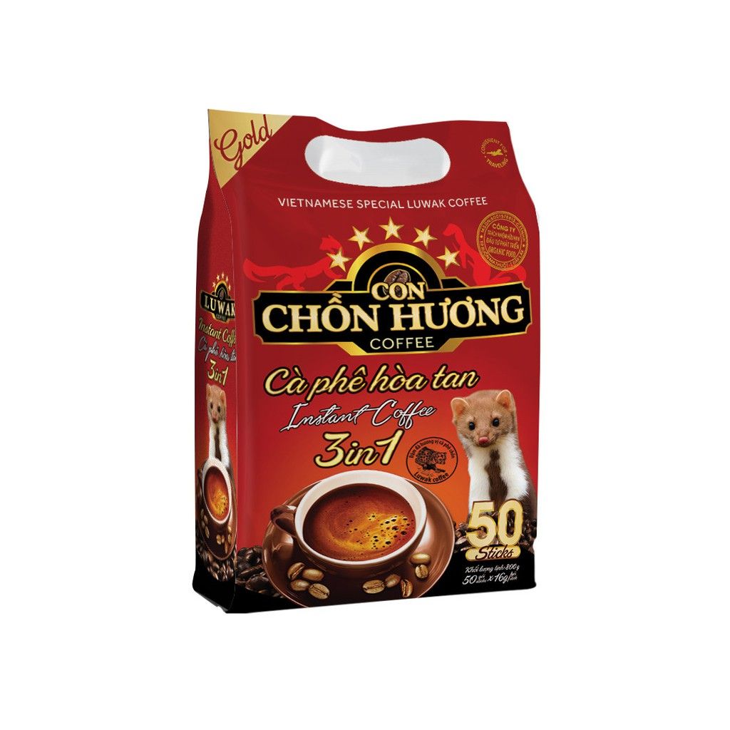 Cafe Chồn Bịch 50 gói x 16g – Hàng Khô Hiền Tây