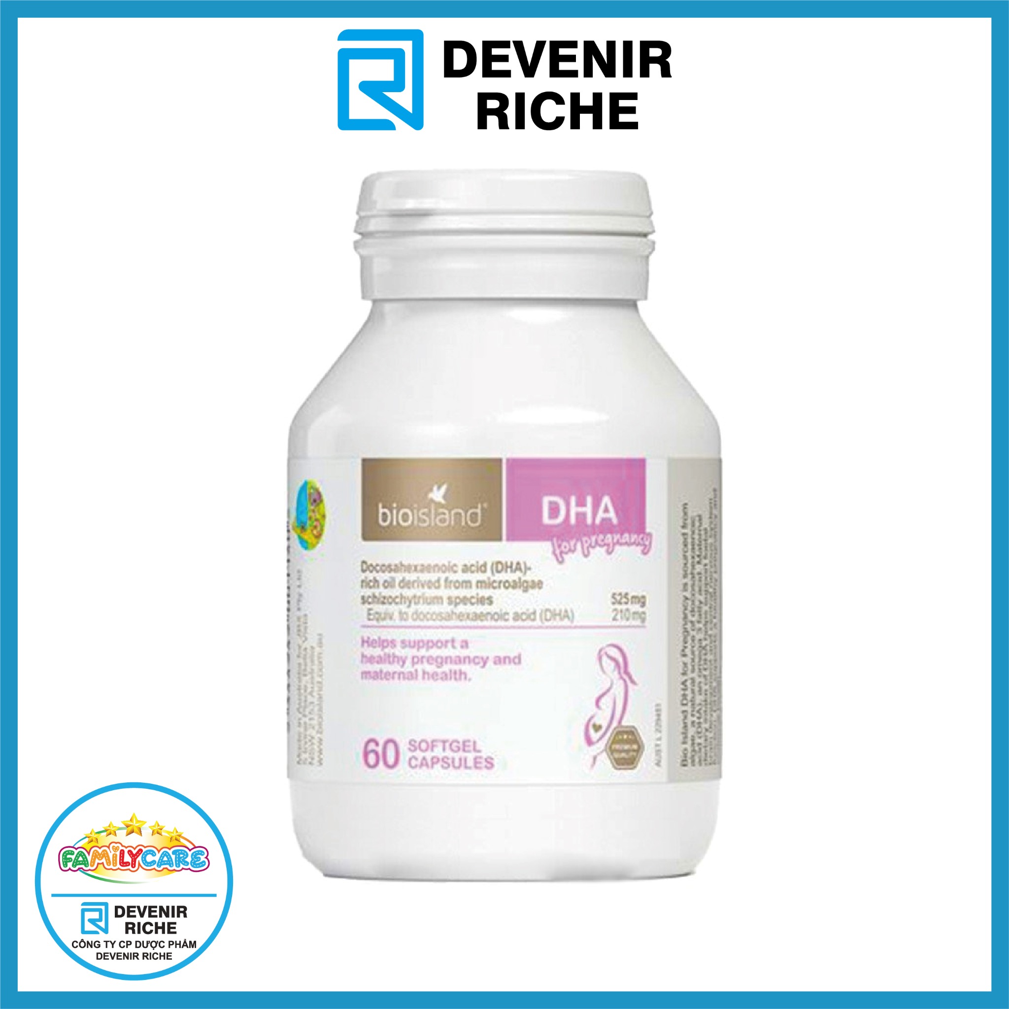 Bioisland DHA cho bà bầu (Mẫu mới nhất – 60 viên) – 1990Store-Top 1 Hậu Mãi