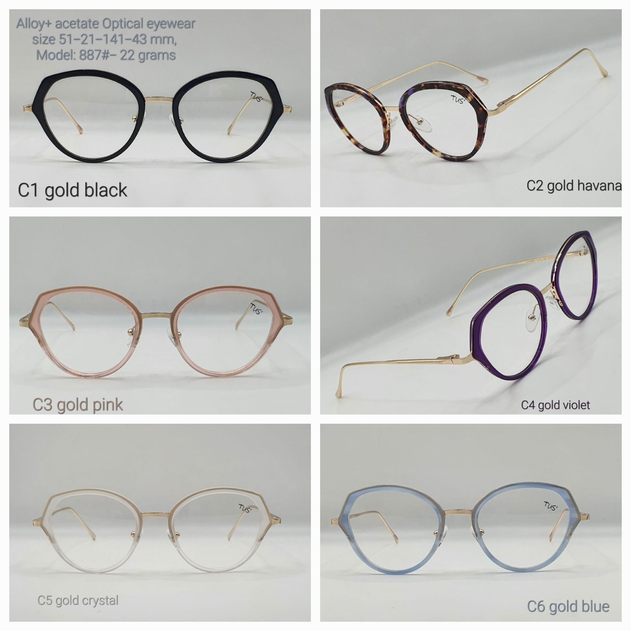 Gọng Nhựa Tus 887 _ Acetate Frames – DŨNG HIỂN 6HF EYEWEAR