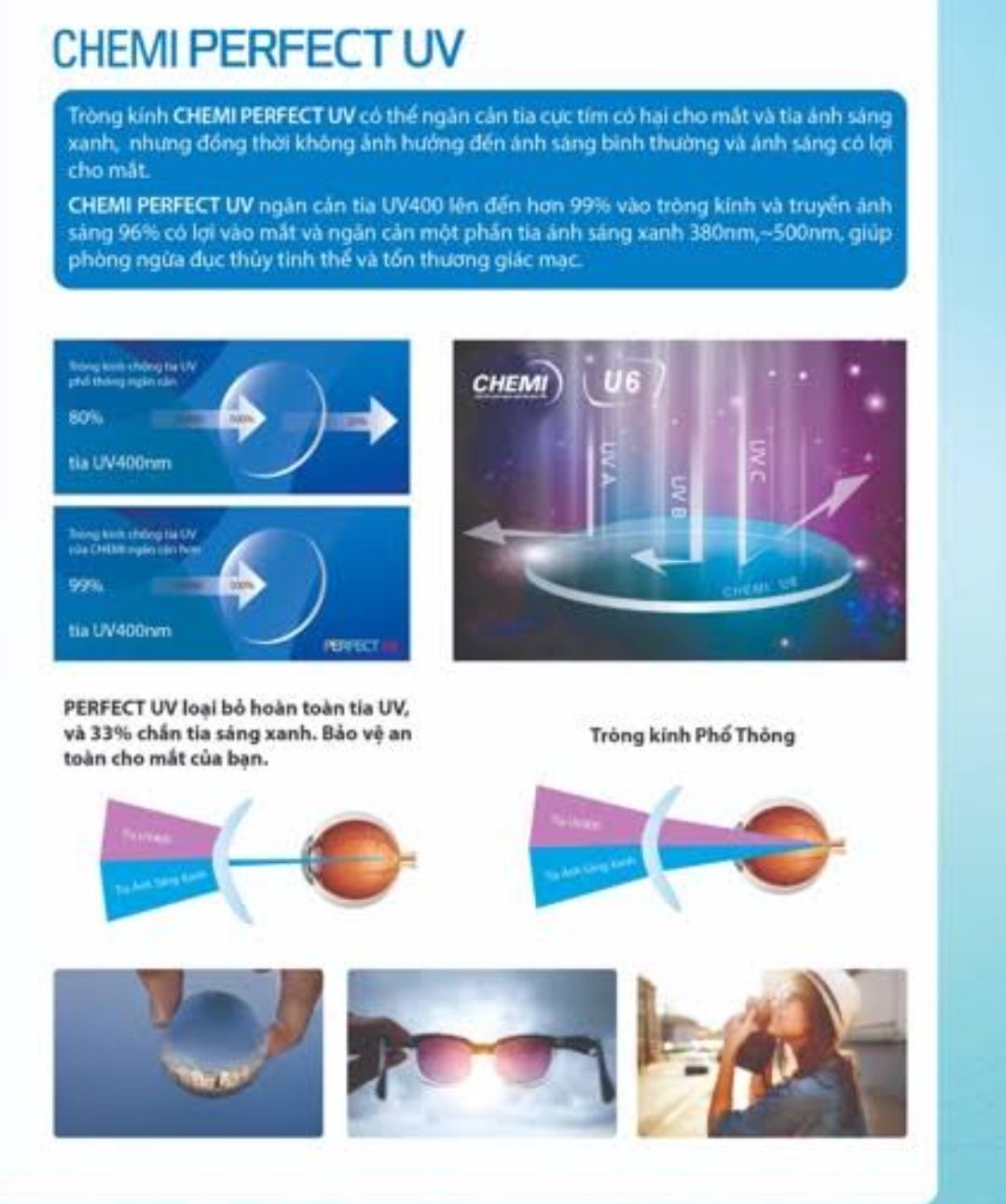 Tròng Chemi U6 – DŨNG HIỂN 6HF EYEWEAR