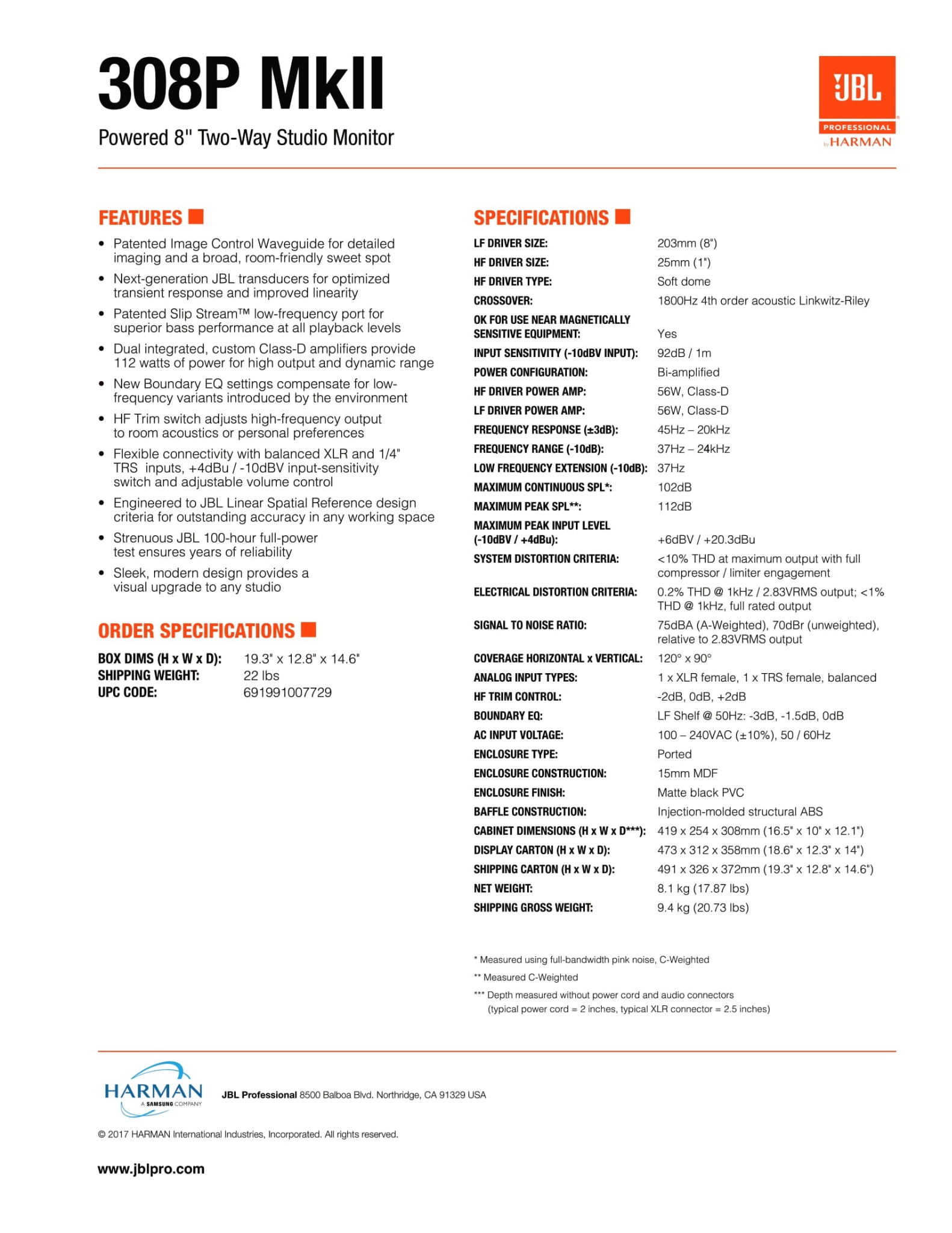 JBL 308P MKII – nhacvietdts