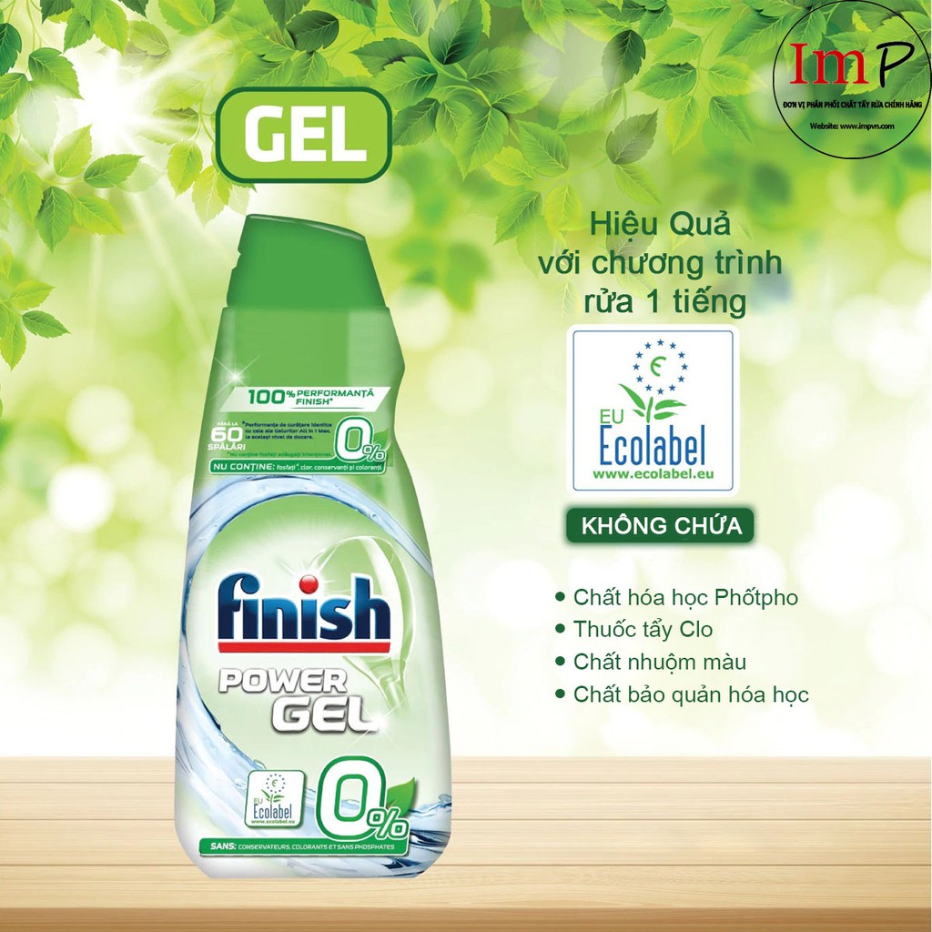 GEL RỬA BÁT FINISH ECO 0% 900ML – BOSCH-KITCHEN