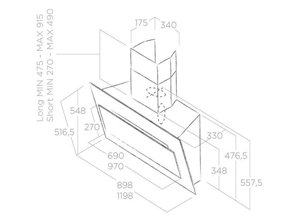 Hút mùi áp tường Elica Vertigo – BOSCH-KITCHEN