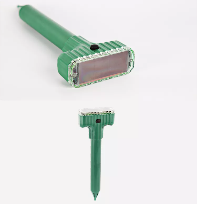 Outdoor Sonic Solar Mole Repeller Solar Powered Mole Gopher Rodent Rep ...