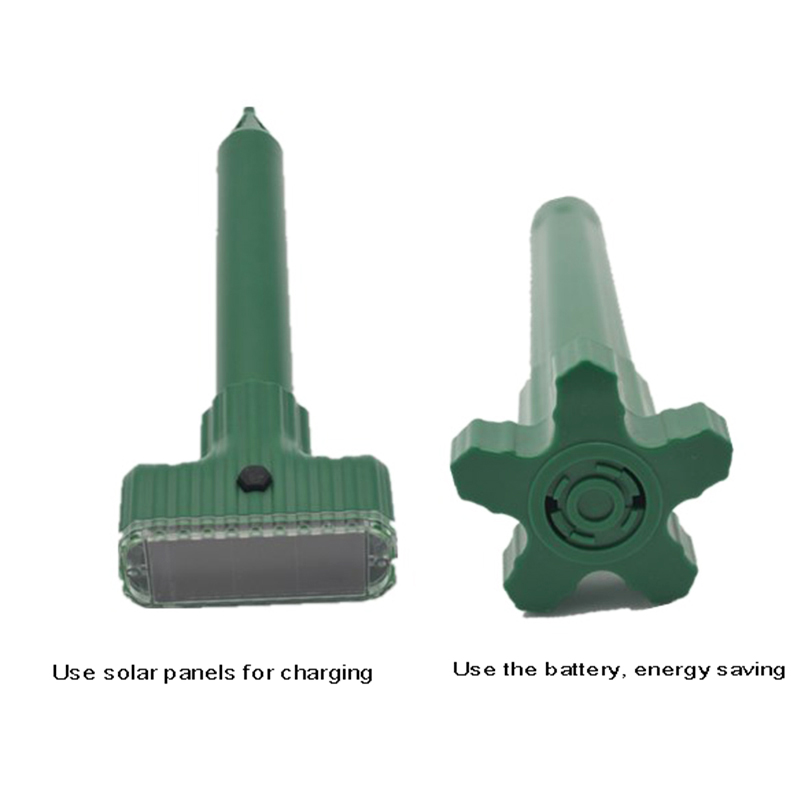 Outdoor Sonic Solar Mole Repeller Solar Powered Mole Gopher Rodent Rep ...