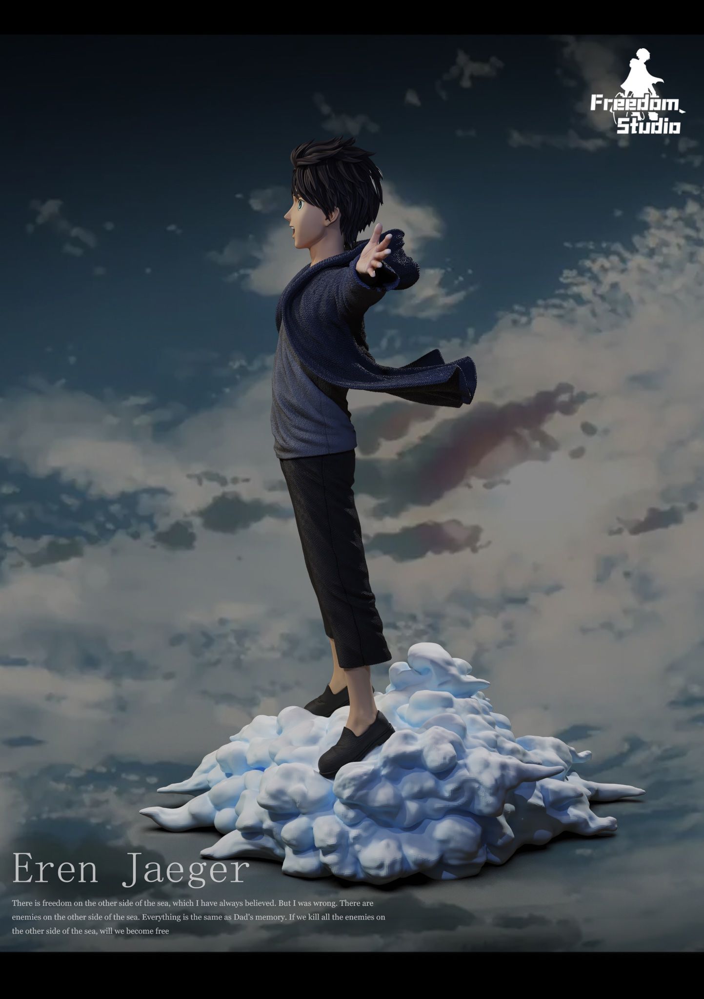 Eren Yeager Ore Wa Jiyuu Da - Attack on Titan - Freedom Studio – NZ Toys