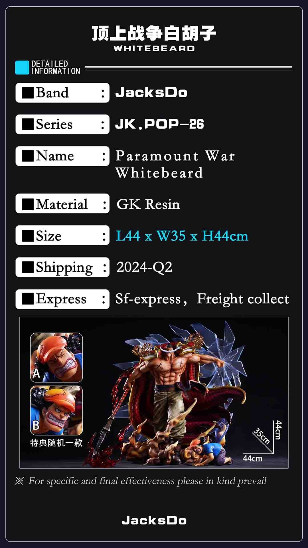 Paramount War Whitebeard - One Piece - Jacksdo – NZ Toys