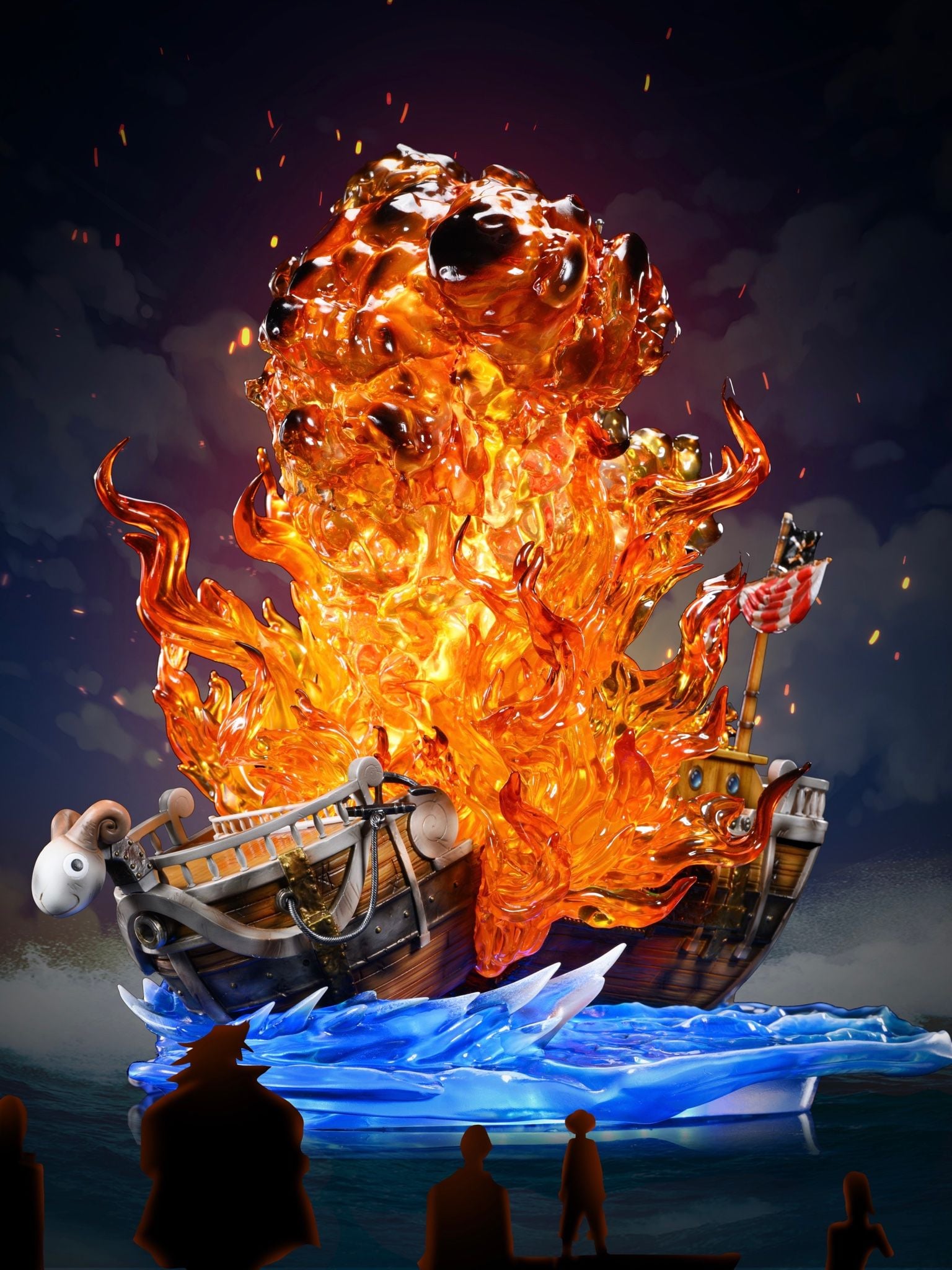 Going Merry on Fire - One Piece - KC Studio – NZ Toys