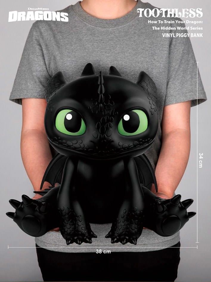 Toothless Vinyl Piggy Bank - How To Train Your Dragon - Beast Kingdom ...