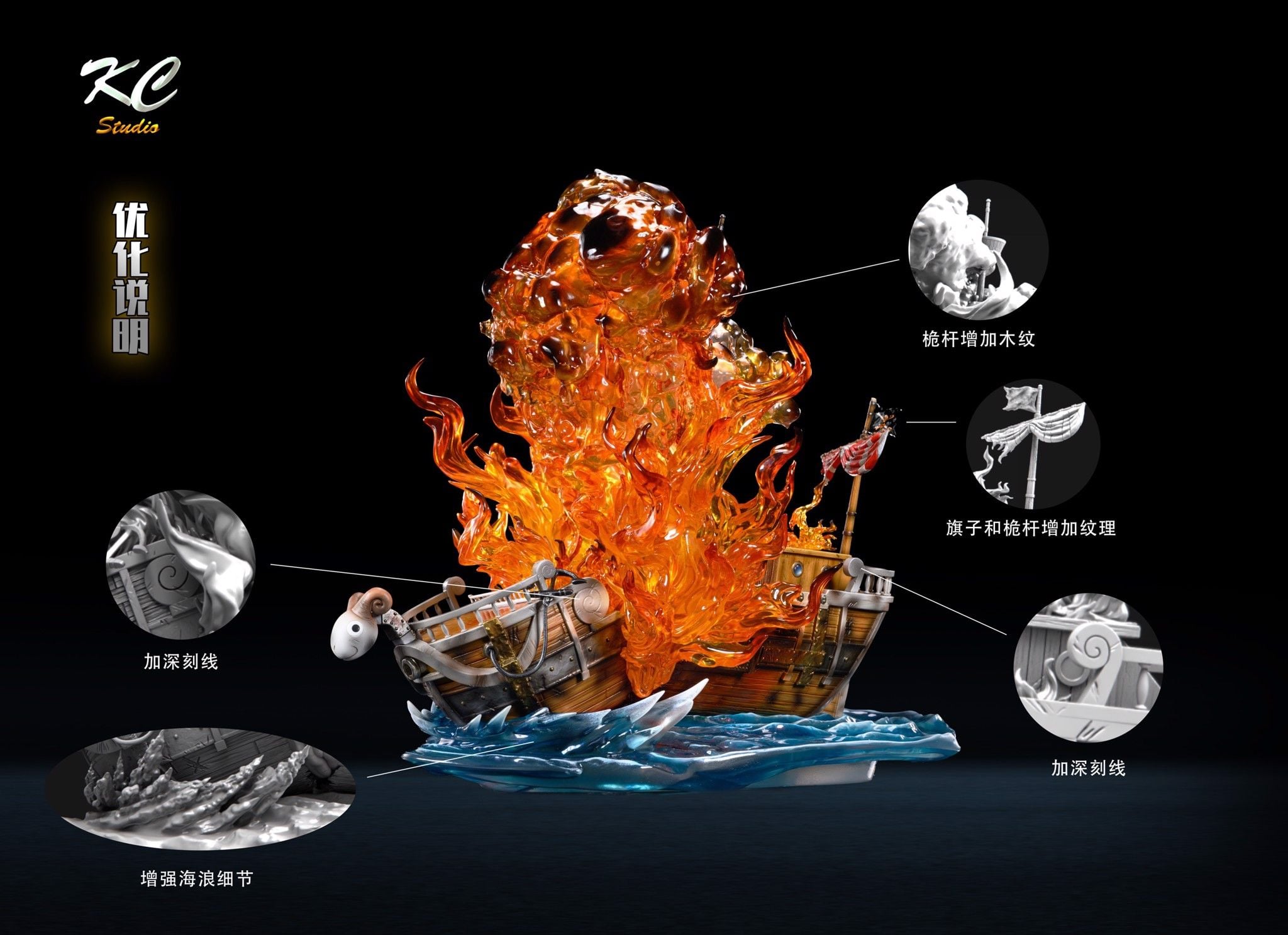 Going Merry on Fire - One Piece - KC Studio – NZ Toys