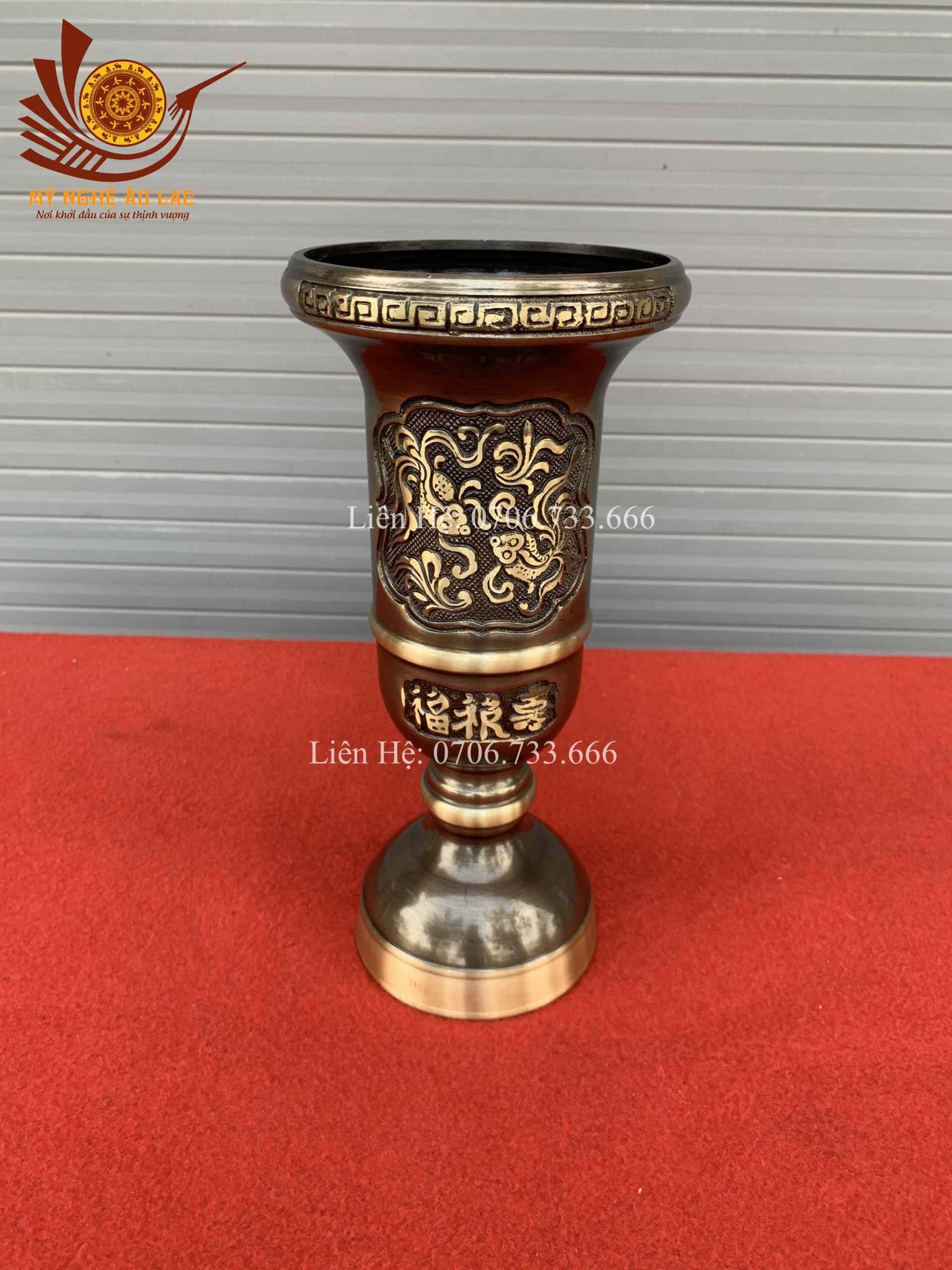 Phụ Kiện Đồng Vàng - Ống Đựng Hương - 2CN – Xưởng đồng Đông Sơn