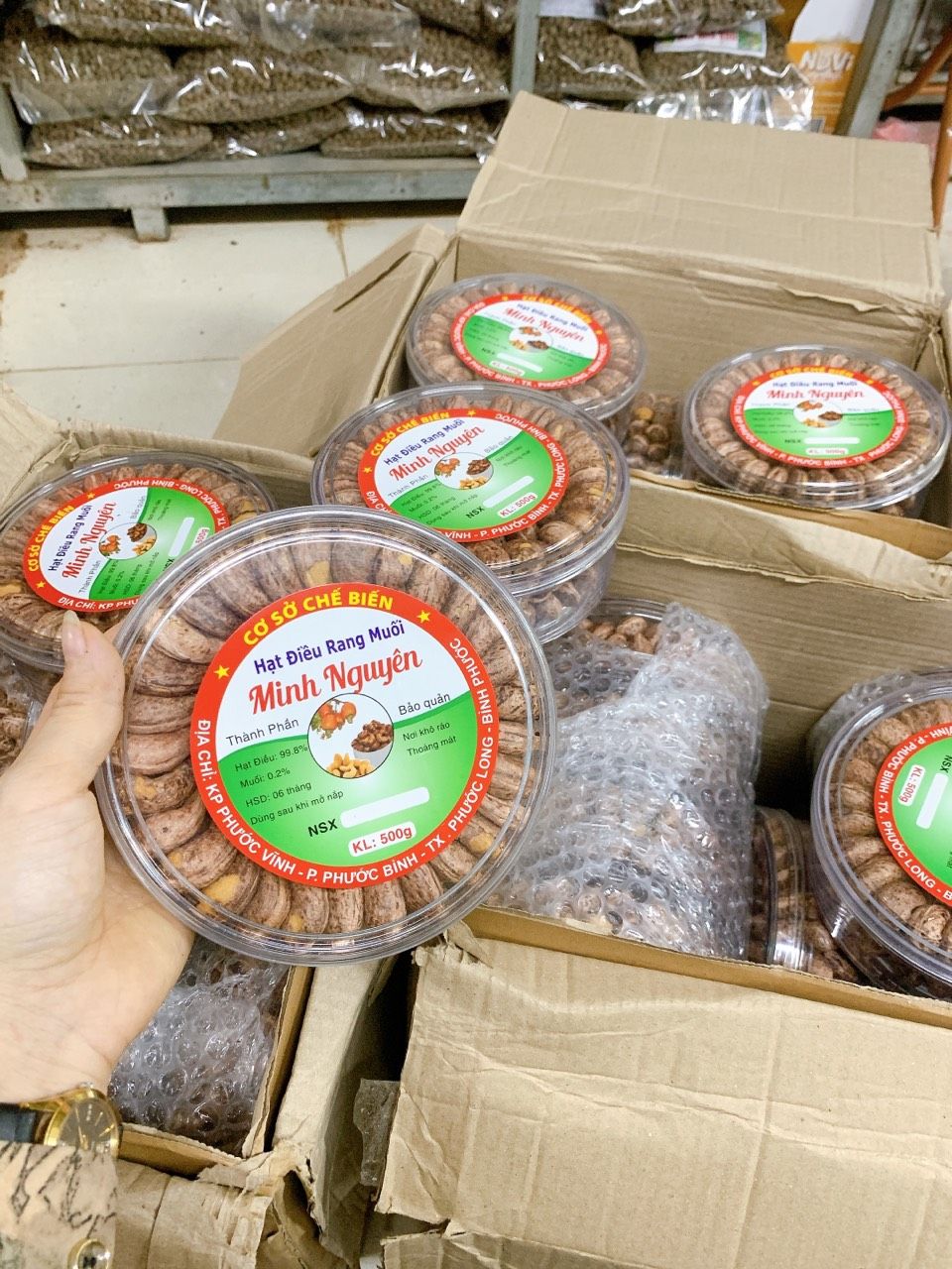 Hạt điều A Cồ xếp hộp 500g – Thảo Dược 2B