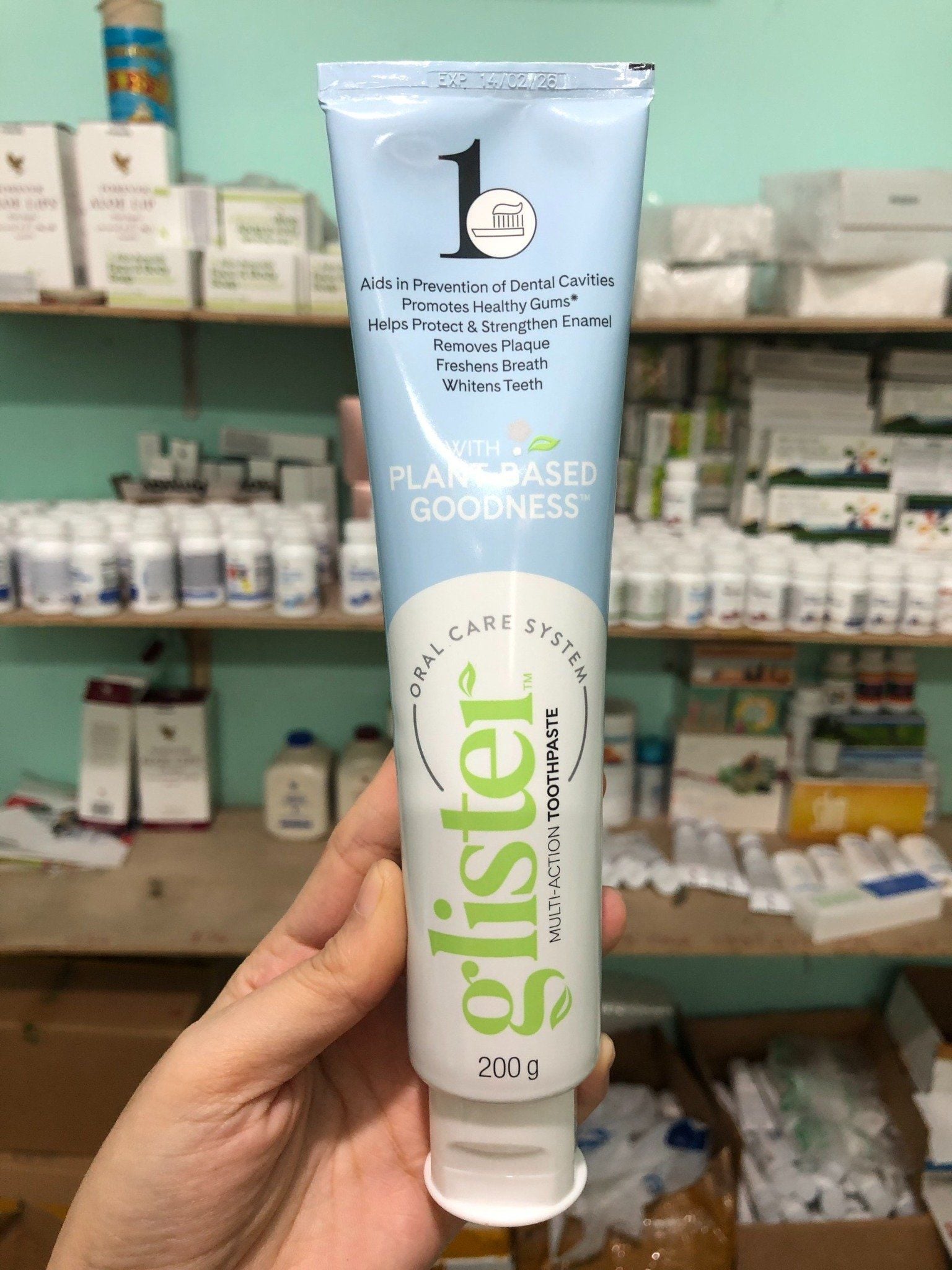 Giá bán 142k Kem đánh răng đa năng Glister Amway 200g – Thảo Dược 2B