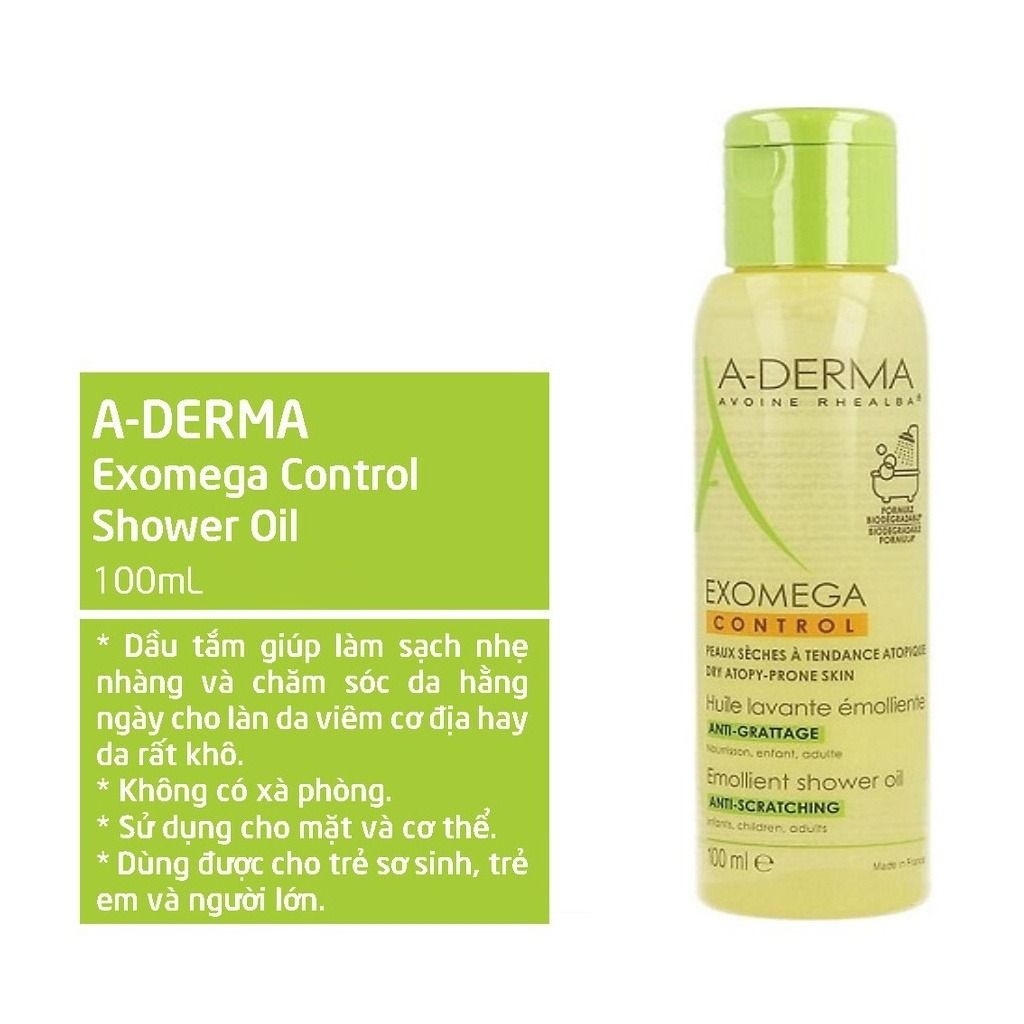 Dầu Tắm Làm Sạch Và Dưỡng Ẩm Sâu ADerma Exomega Control Emollient Clea ...