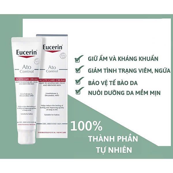 Kem Dưỡng Giảm Ngứa, Đỏ Da Eucerin Ato Control Acute Care 40ml – Dorii Care