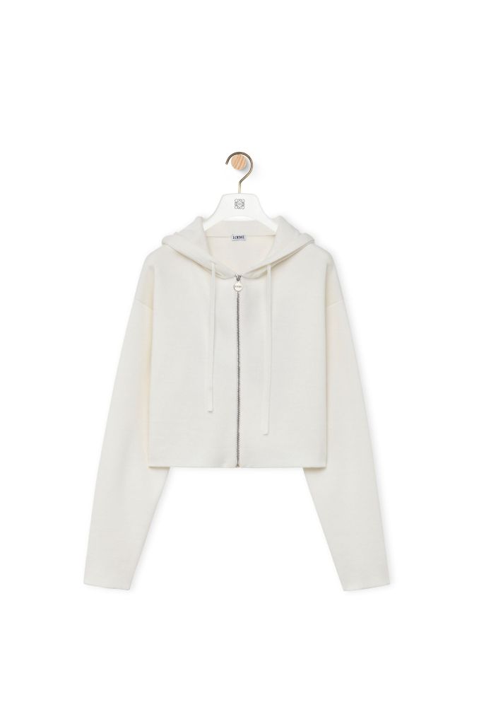 LOEWE JACKET - ANAGRAM ZIP-UP HOODIE IN WOOL – thecashiervn