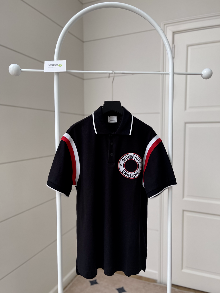 BURBERY POLO- BLACK APLIQUE – thecashiervn