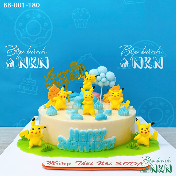 Bánh Sinh Nhật Cho Bé Mẫu Pikachu (BB-001-180) – Bếp bánh NKN