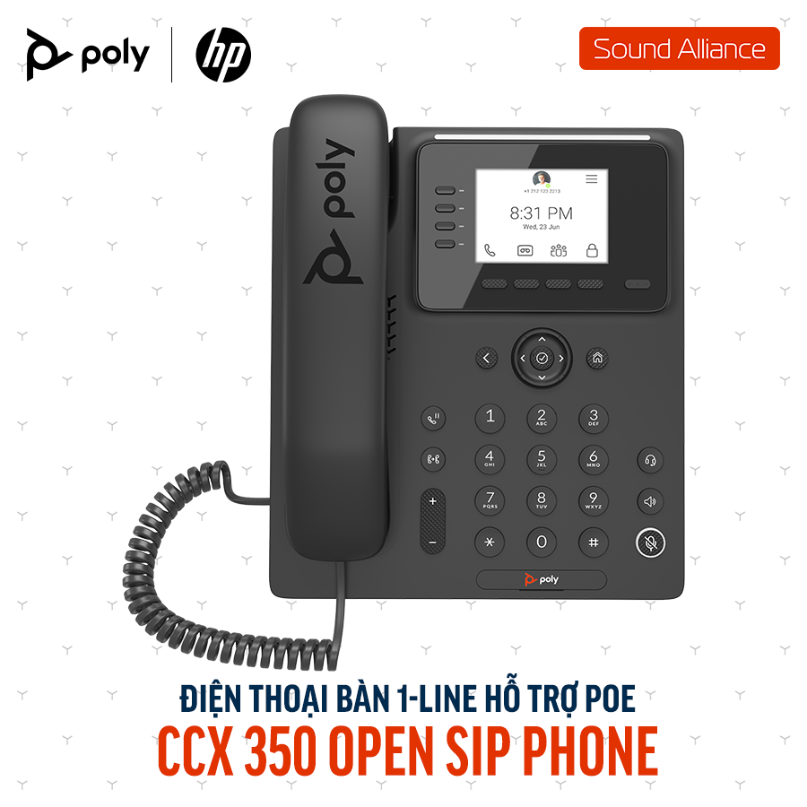 Điện thoại bàn Poly CCX 350 Open SIP Phone (8F3T7AA) – Sound Alliance