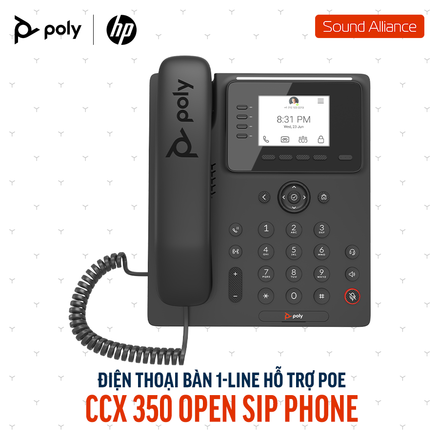 Điện thoại bàn Poly CCX 350 Open SIP Phone (8F3T7AA) – Sound Alliance