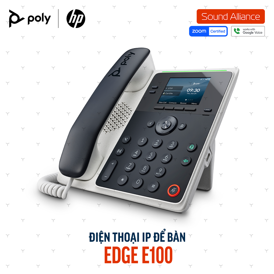 Điện thoại bàn Poly Edge E100 IP Phone (89B49AA#ABA) – Sound Alliance