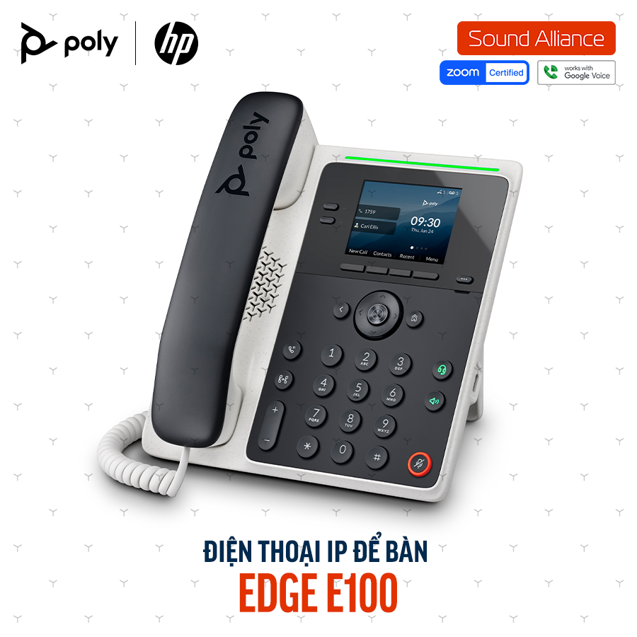 Điện thoại bàn Poly Edge E100 IP Phone (89B49AA#ABA) – Sound Alliance