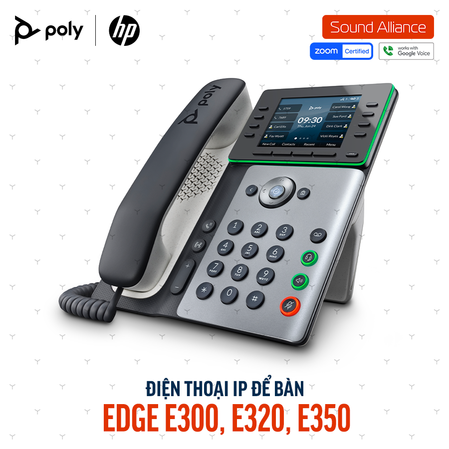 Điện thoại bàn Poly Edge E320 IP Phone (82M88AA) – Sound Alliance
