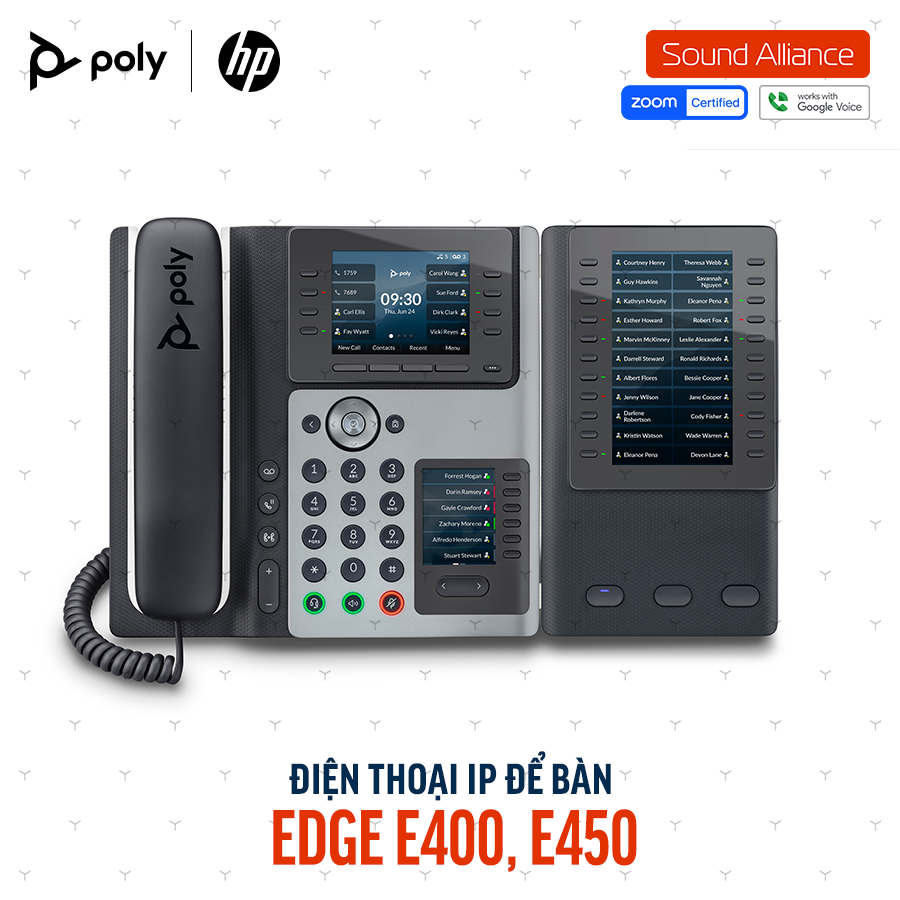Điện thoại bàn Poly Edge E400 IP Phone (82M93AA) – Sound Alliance